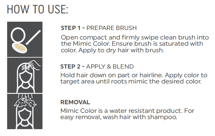 Mimic Color Root Cover Up Kit - Medium Brown